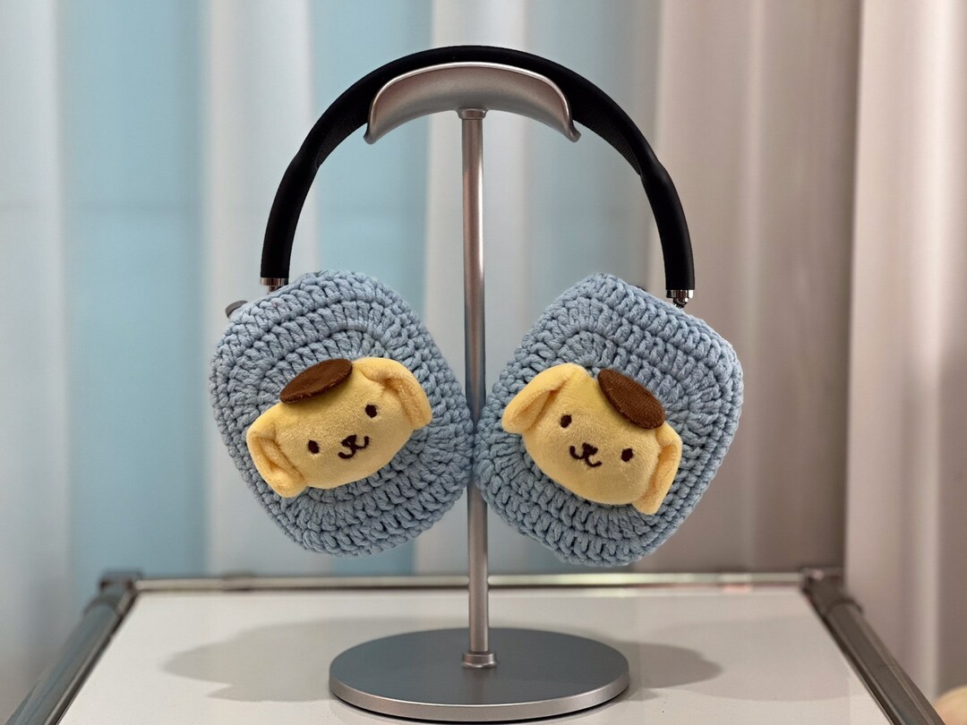 Crochet Airpods Max Headphones Cover | Pompompurin | AirPod Max Case - Etsy