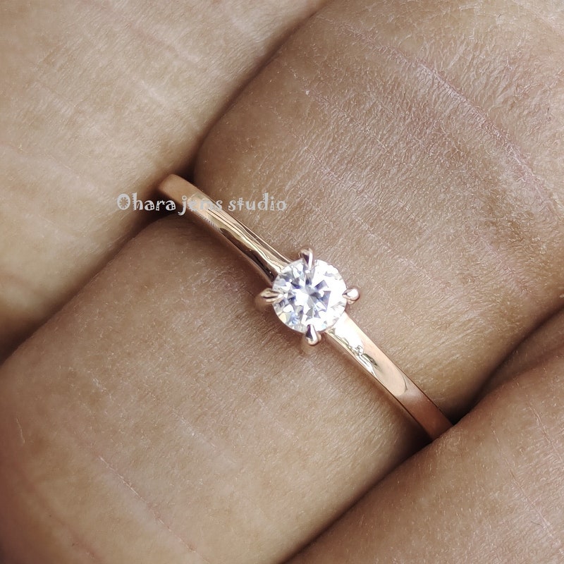 Small Diamond Ring - Etsy