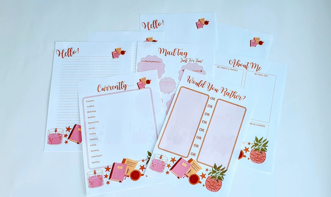 Pen Pal Fun Pack Cosy - Etsy
