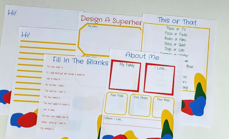 Children's Pen Pal Pack - Etsy