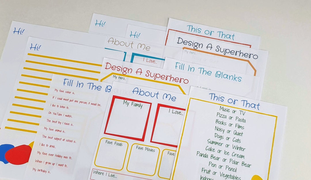 Children's Pen Pal Pack - Etsy