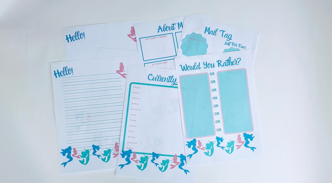 Pen Pal Fun Pack Mermaids - Etsy