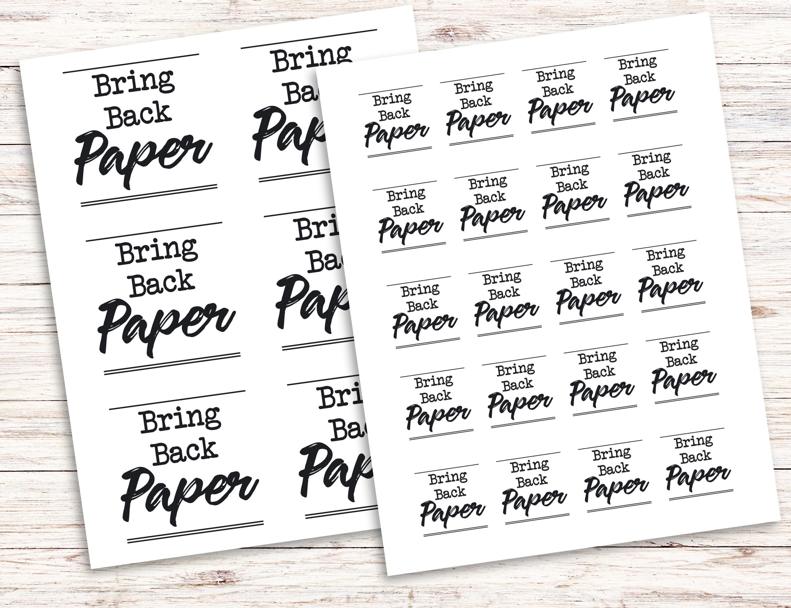 Bring Back Paper Printables - Etsy UK