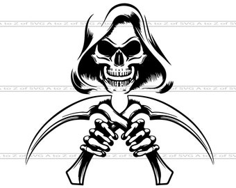 Grim Reaper Outline | Etsy
