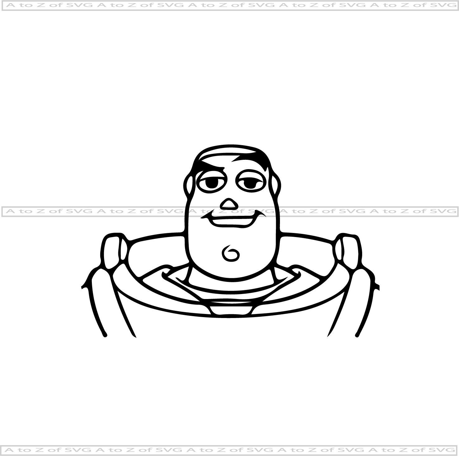 Buzz Lightyear Toy Story Detailed Silhouette Outline Cameo | Etsy