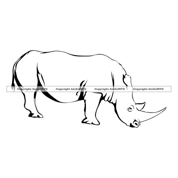Craft Supplies & Tools Collage Rhino Rhinoceros #2 Mascot Head Face ...