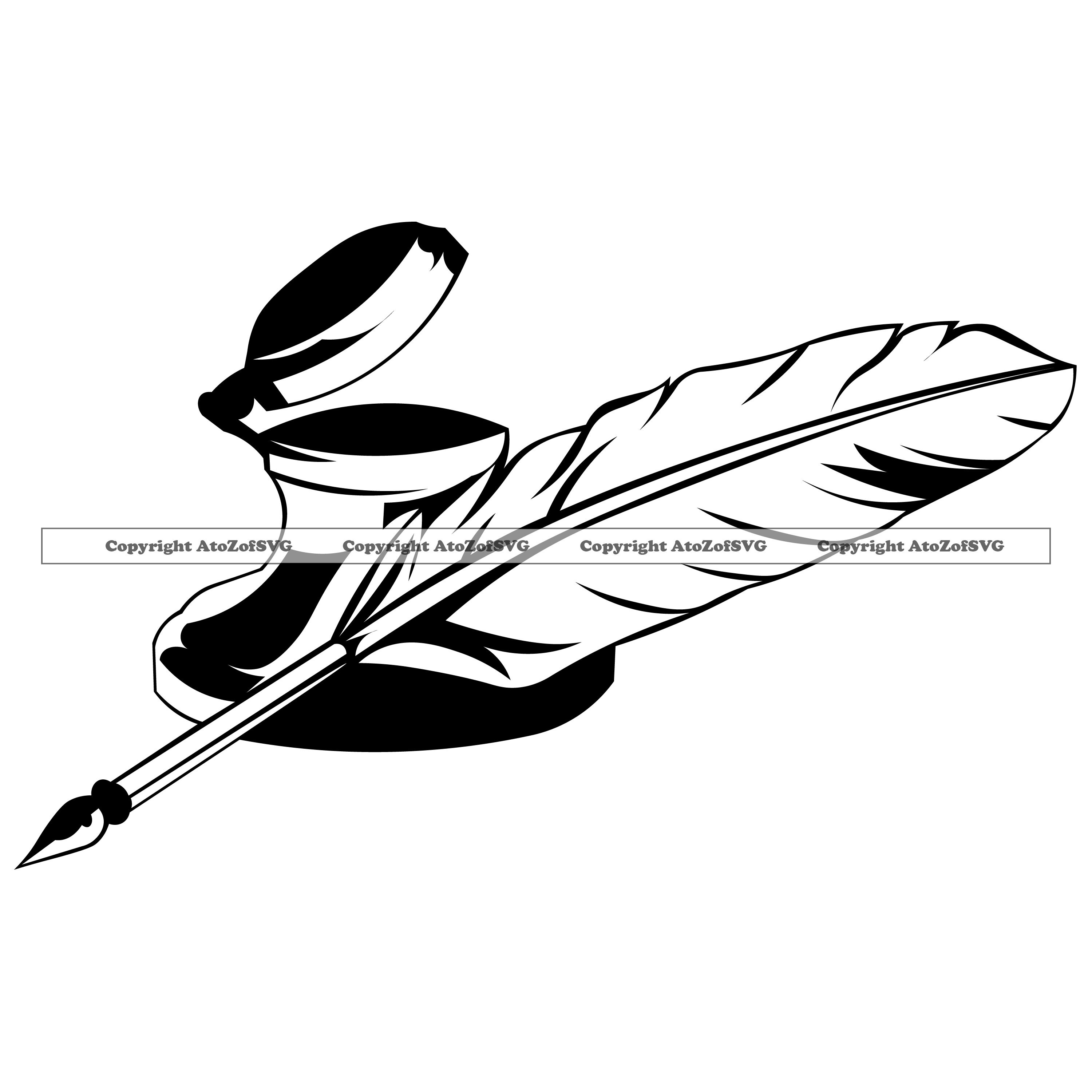 Scrapbooking Papercraft Bird Feather Writing Writer Quill Animal Eagle ...
