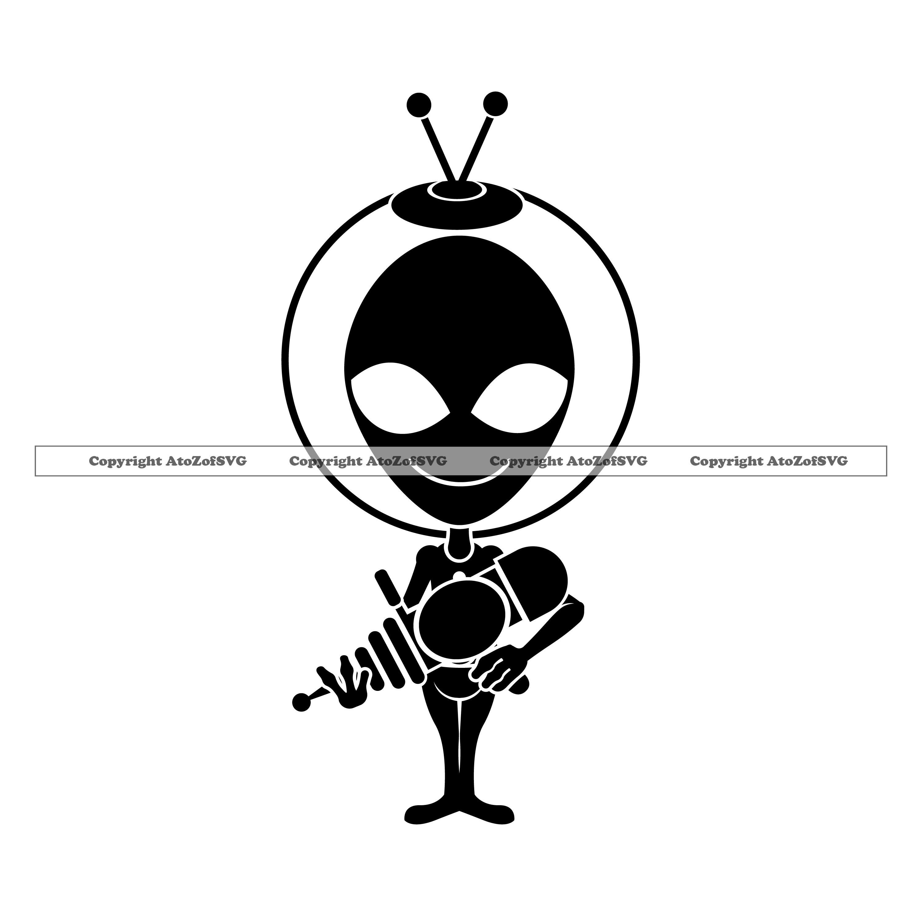 Alien Svg Bundle vinyl cut file ufo svg designs extra-terrestrial svg ...