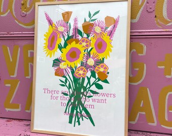 Screen Print Flowers - Etsy