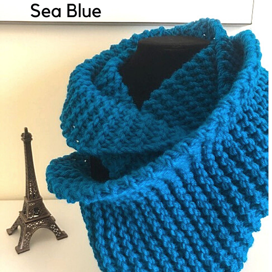 Infinity Scarf in Sea Blue (cerulean Blue) - Etsy