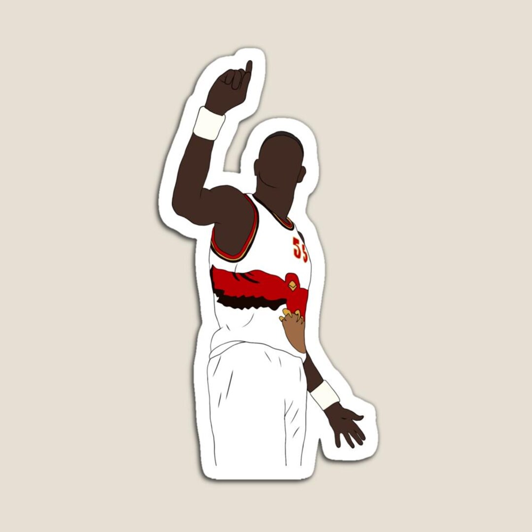 Dikembe Mutombo Finger Wag Glossy Sticker (3”, Water Resistant) Laptop ...