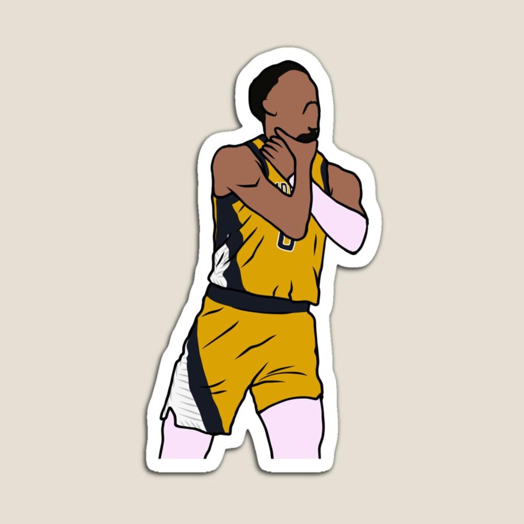Tyrese Haliburton Choke Celebration Glossy Sticker (3”, Water Resistant ...