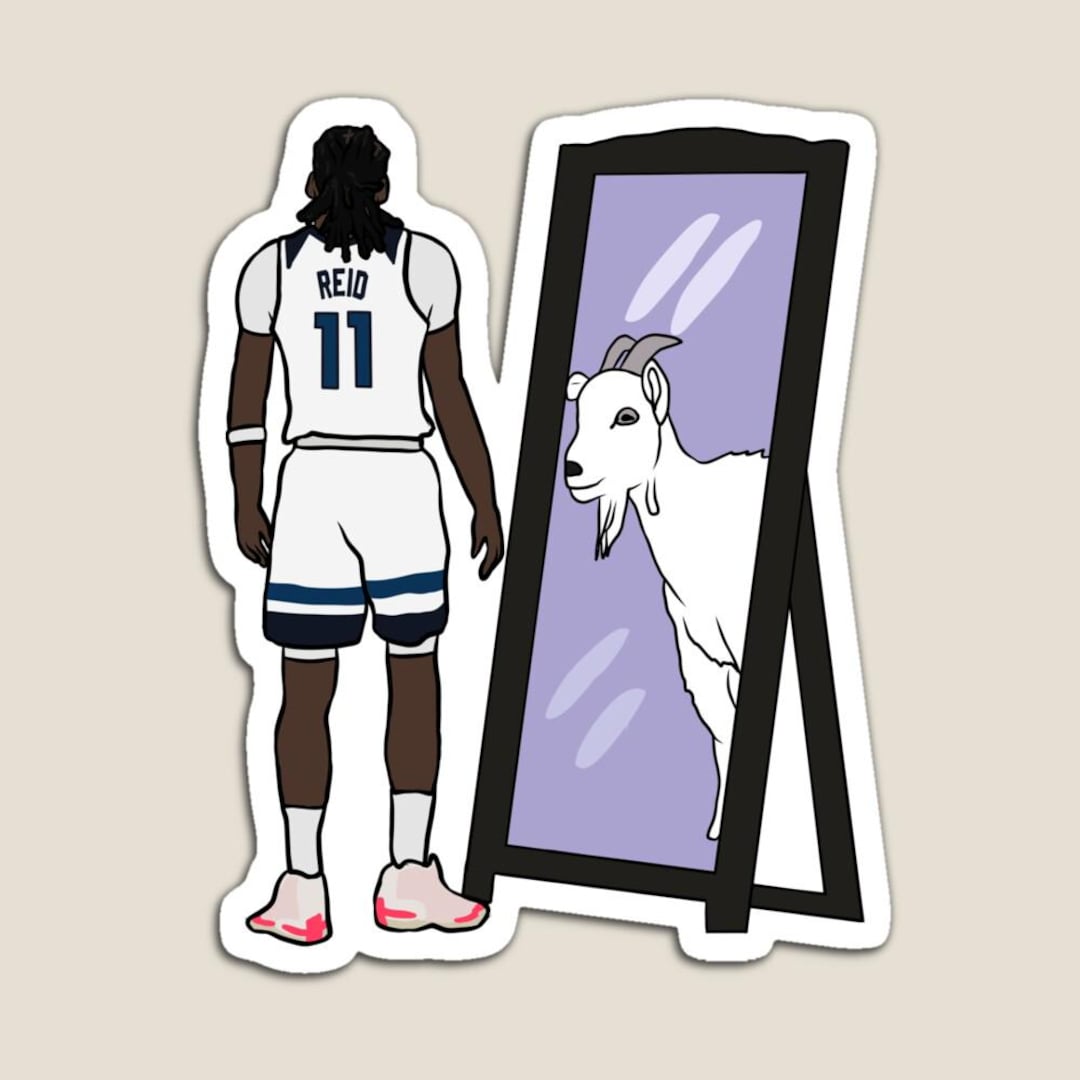 Naz Reid Mirror GOAT Glossy Sticker (3”, Water Resistant) Laptop and ...