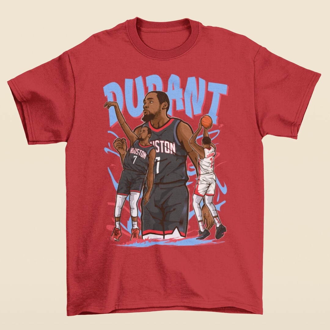 Kevin Durant Cartoon Style Houston Basketball T-shirt - Etsy