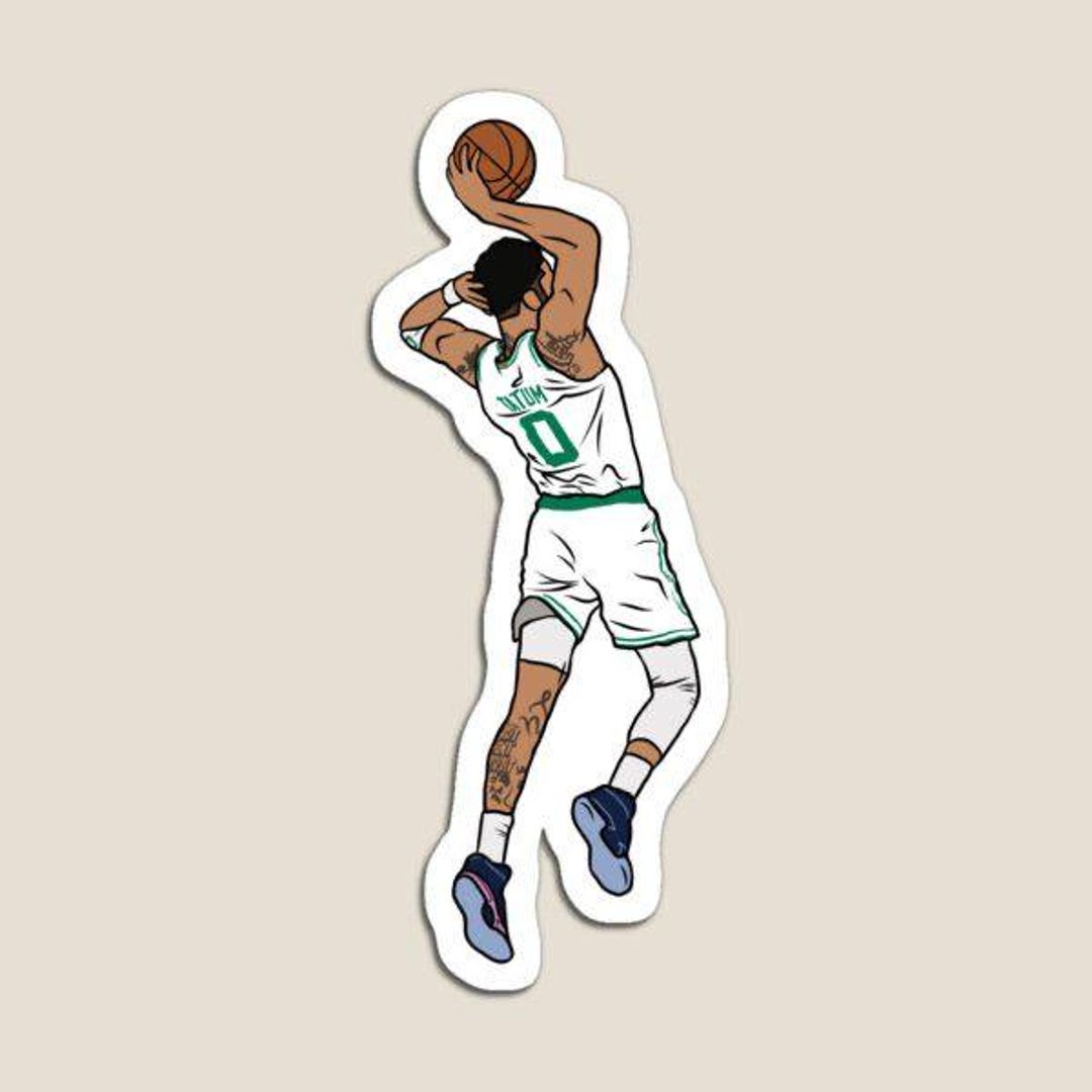 Jayson Tatum Mailman Dunk Glossy Sticker (3”, Water Resistant) Laptop ...