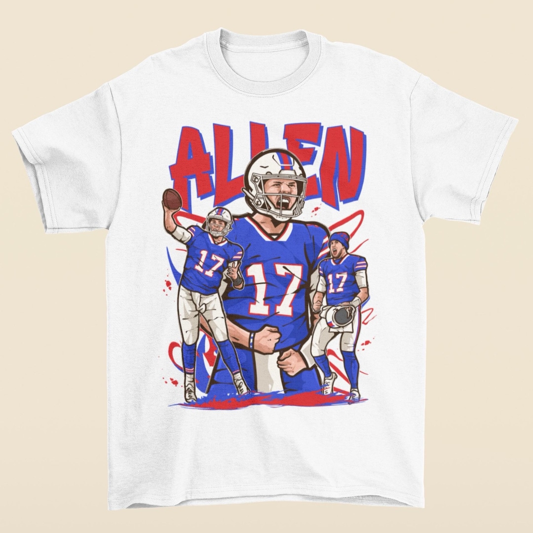 Josh Allen Cartoon Style Buffalo T-shirt - Etsy