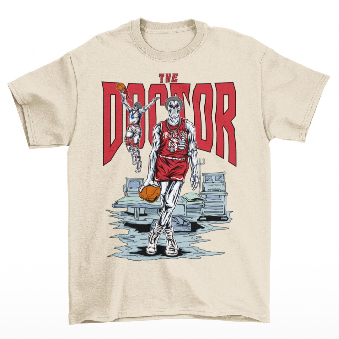Julius Erving the Doctor Vintage Skeleton Cartoon Style T-shirt - Etsy