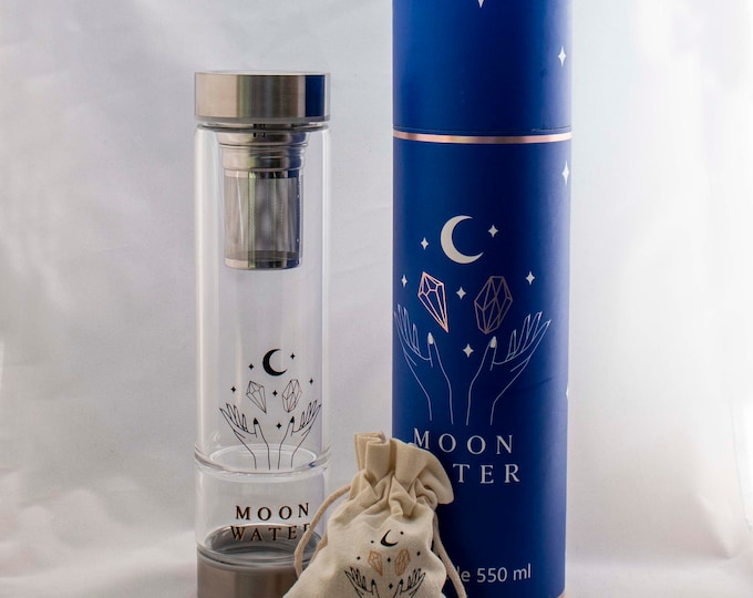 Rose Gold Stainless Steel Crystal Moon Water Bottle - Etsy Canada