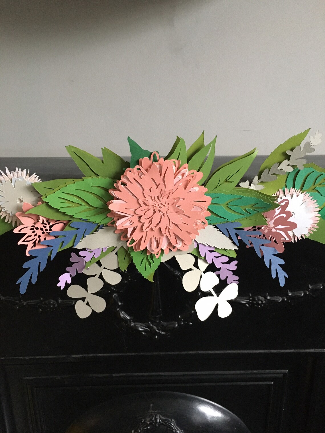 Handmade paper Summer flower garland | Etsy