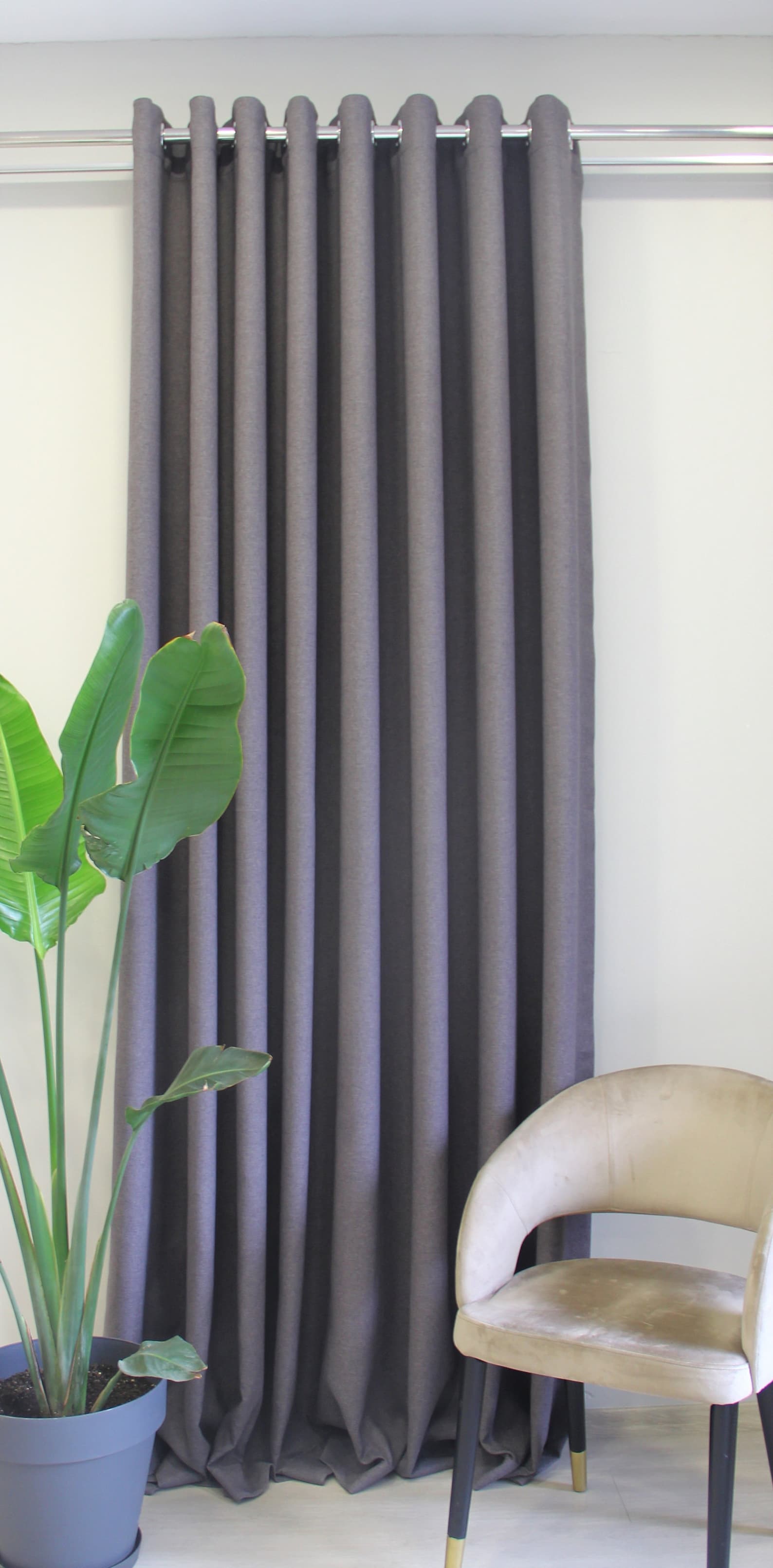 Linen Blackout Curtain, Flax Blackout Curtains Lining %90 Light ...