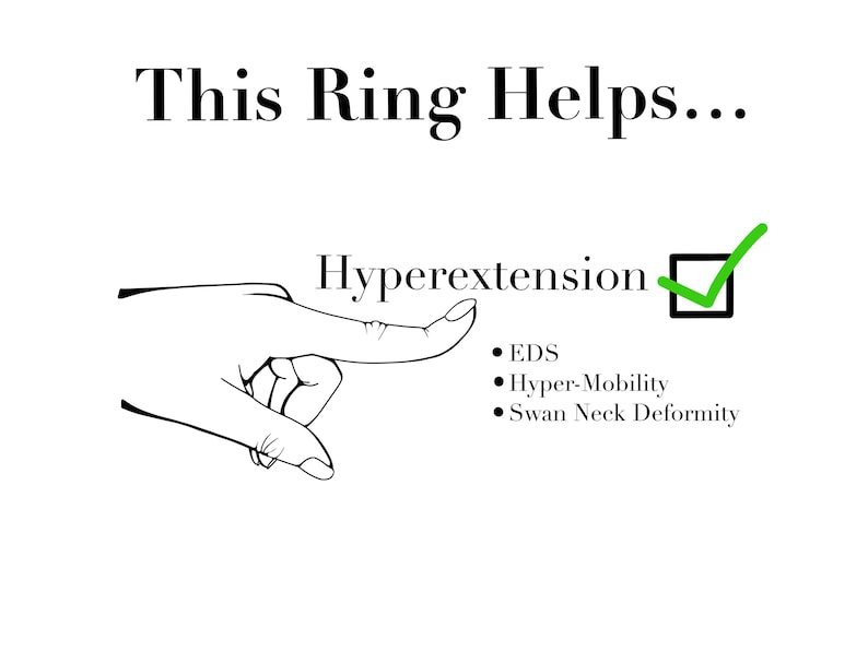 Hypermobility Full Finger Ring Splint | Sterling Silver | EDS | Joint ...