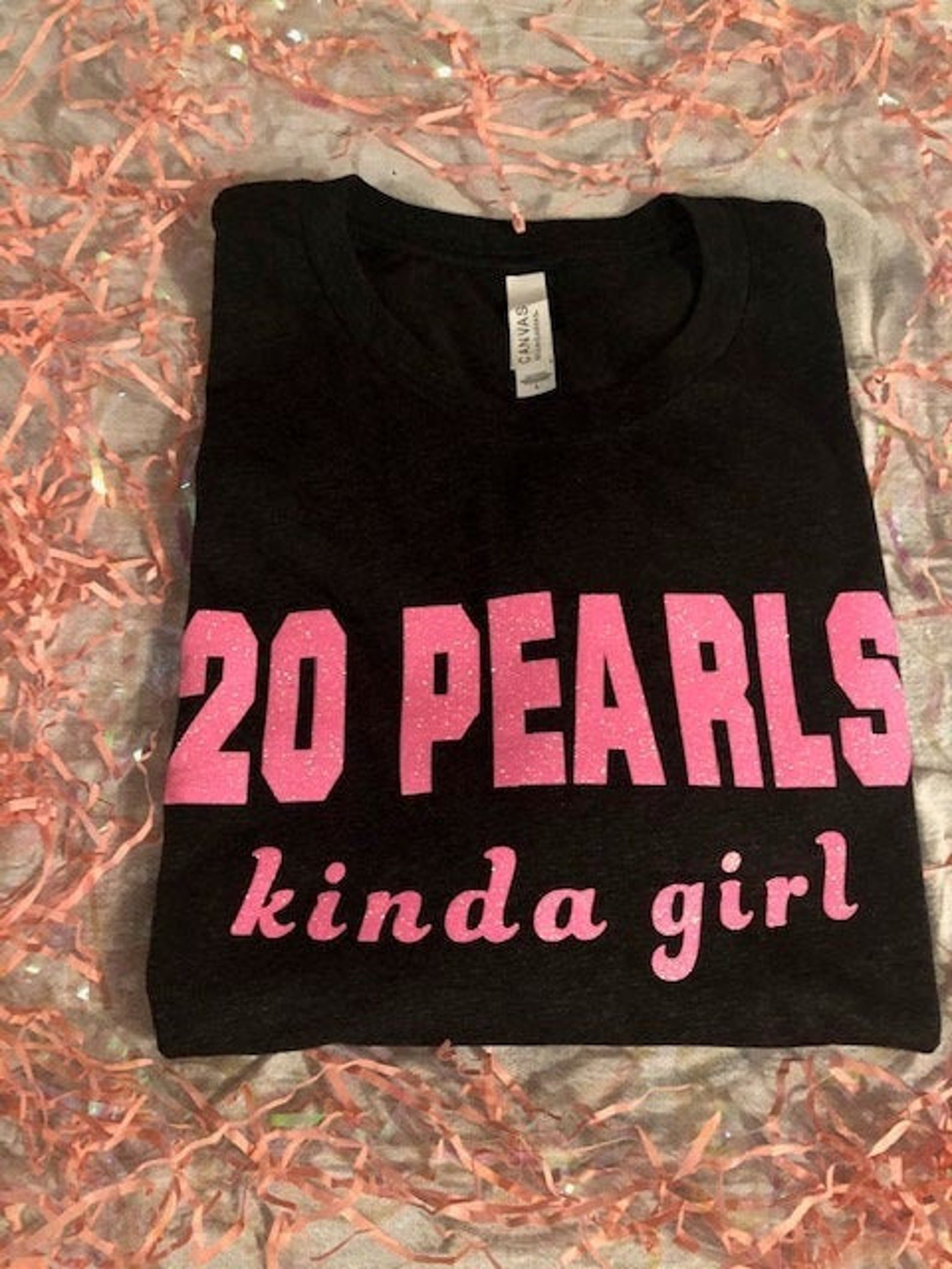 AKA Glitter 20 Pearls T-shirt With Details on Both Sleeves - Etsy