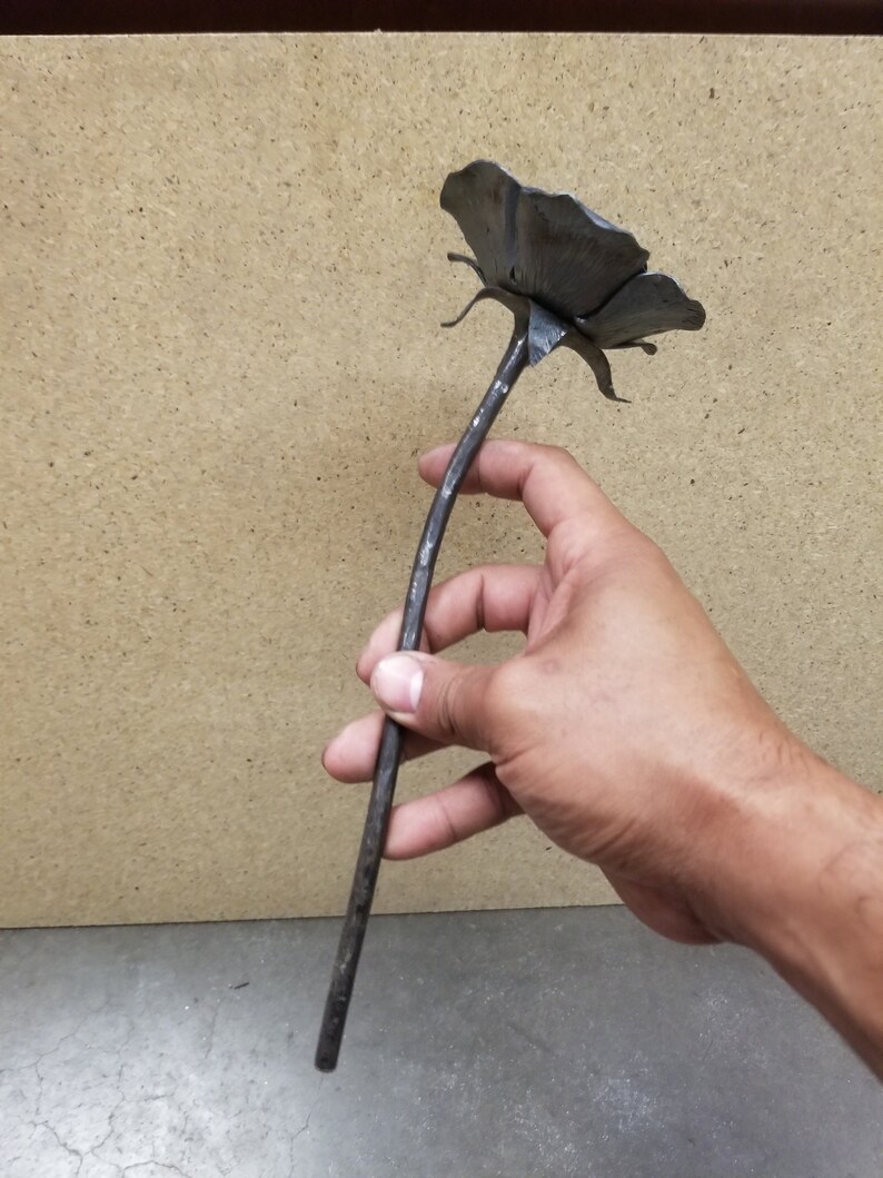 Hand Forged Metal Rose - Etsy