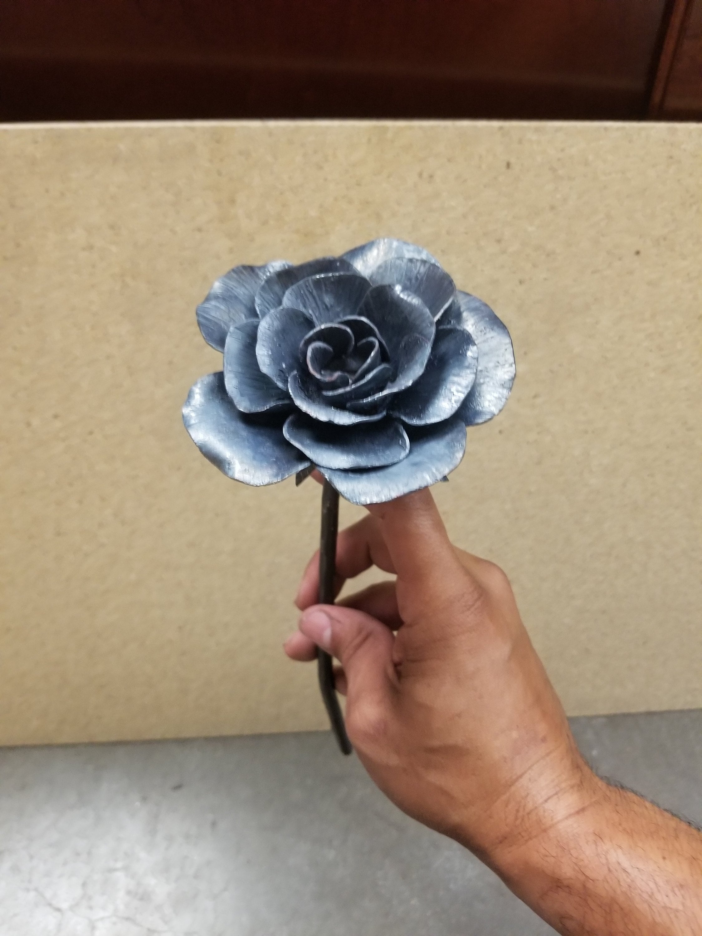 Hand Forged Metal Rose - Etsy
