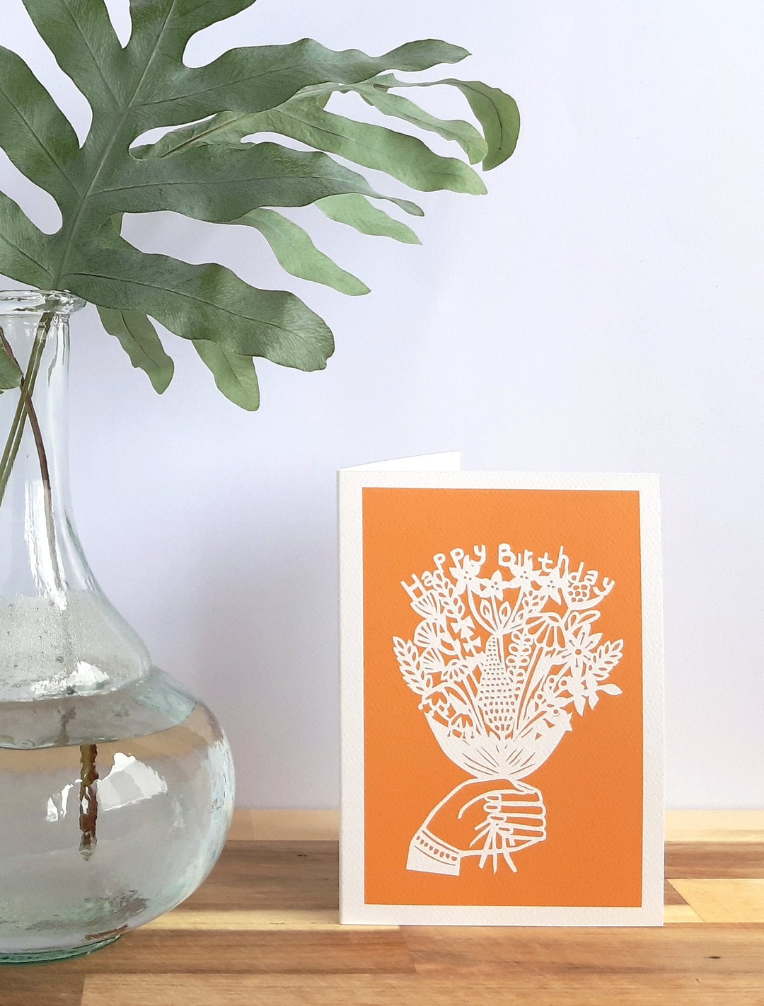Happy Birthday Block Colour Papercut Card - Etsy