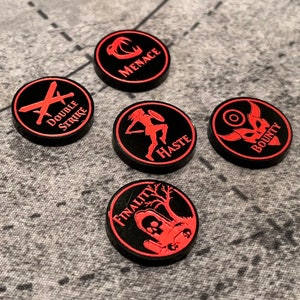 MTG Fan Made Commander Ability Counters Black Acrylic - Single Sided - Etsy