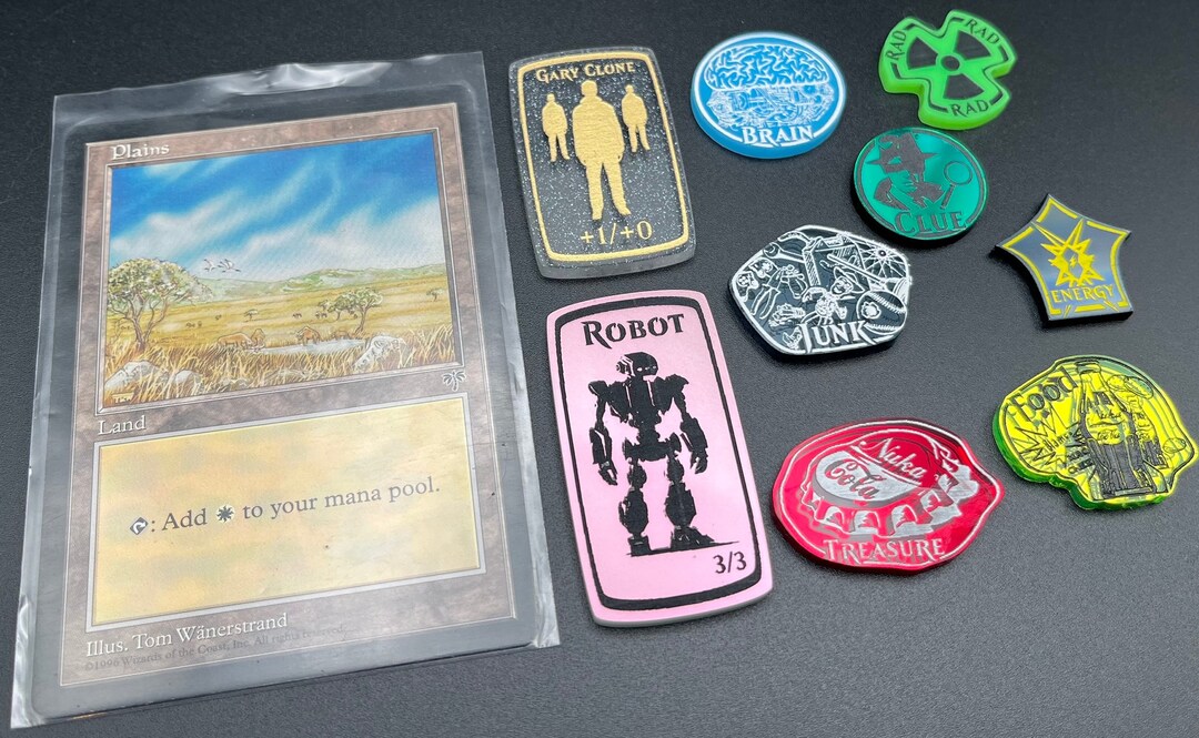MTG, Fallout Inspired, Fan Made Ability Counter Tokens Single Sided - Etsy