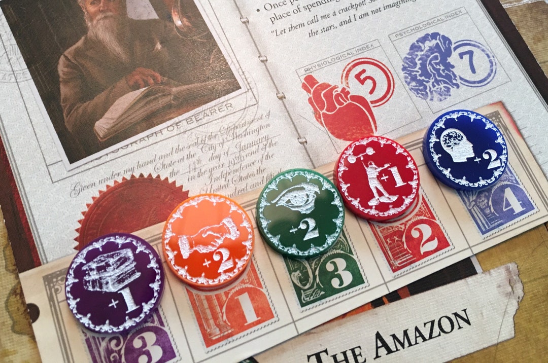 Eldritch Horror, Arkham, Positive Skills Tokens, Fan Made, Dual Sided ...