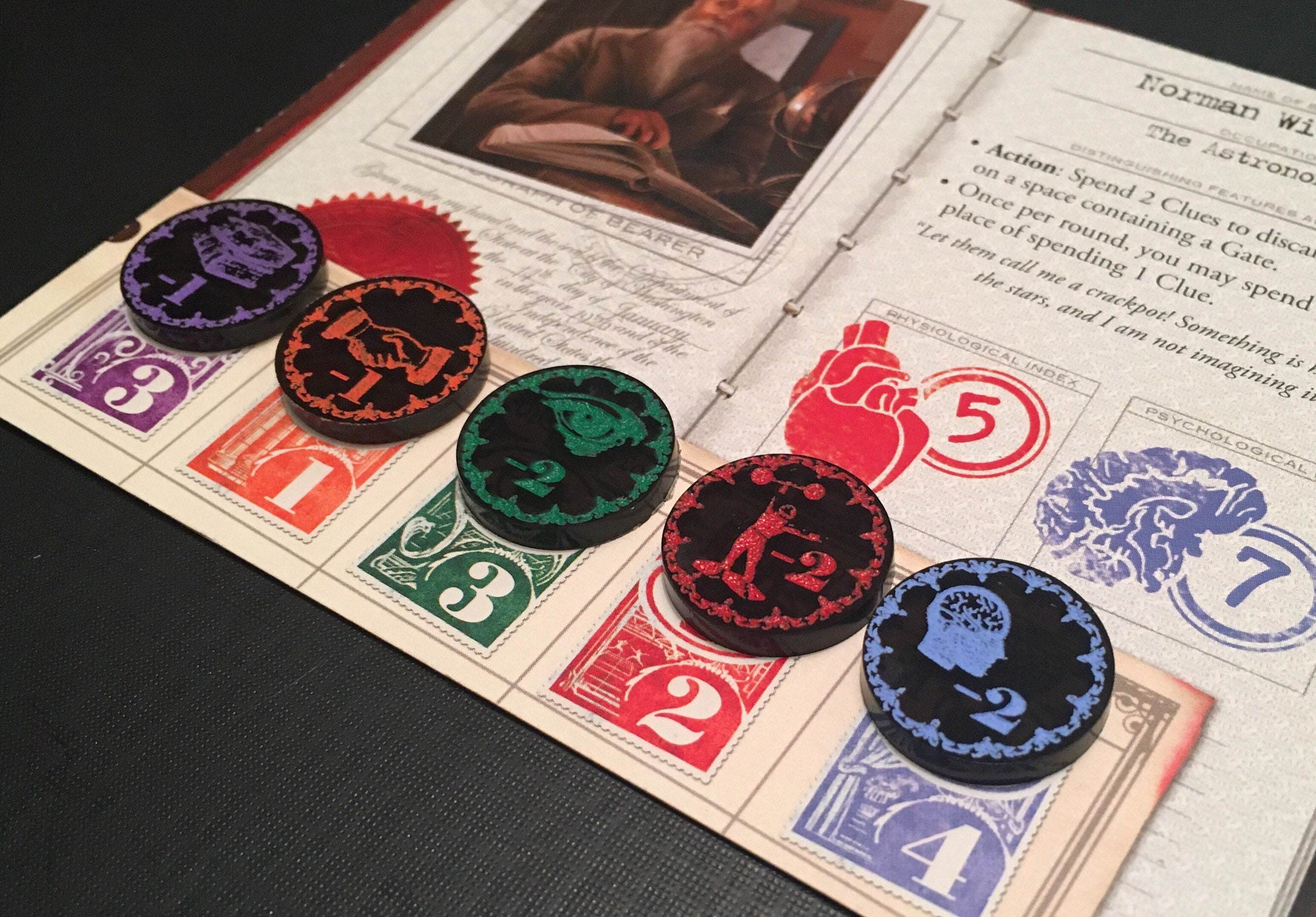 Eldritch Horror Arkham Negative Skills Tokens Fan Made | Etsy