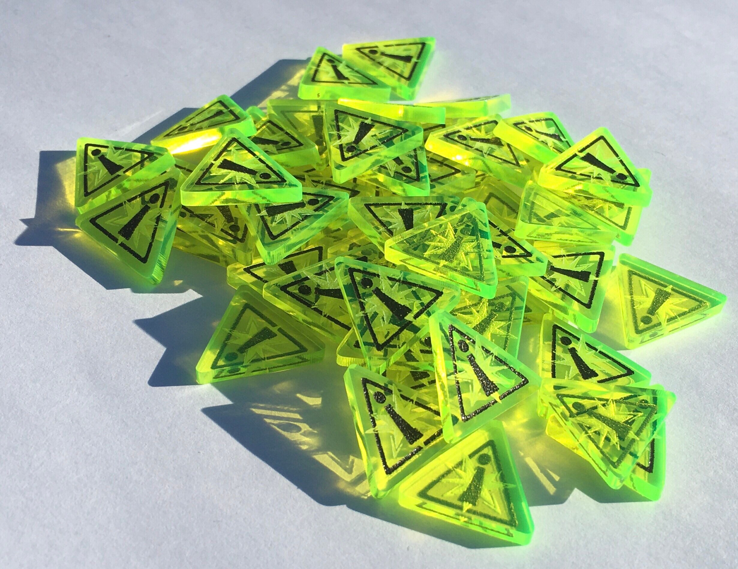 Robo Rally Damage Tokens Fan Made Transparent Flourescent - Etsy