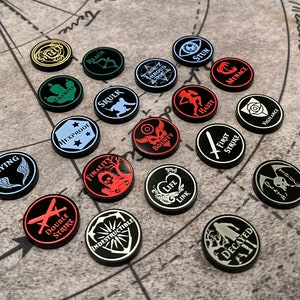 MTG Fan Made Commander Ability Counters Black Acrylic - Single Sided - Etsy