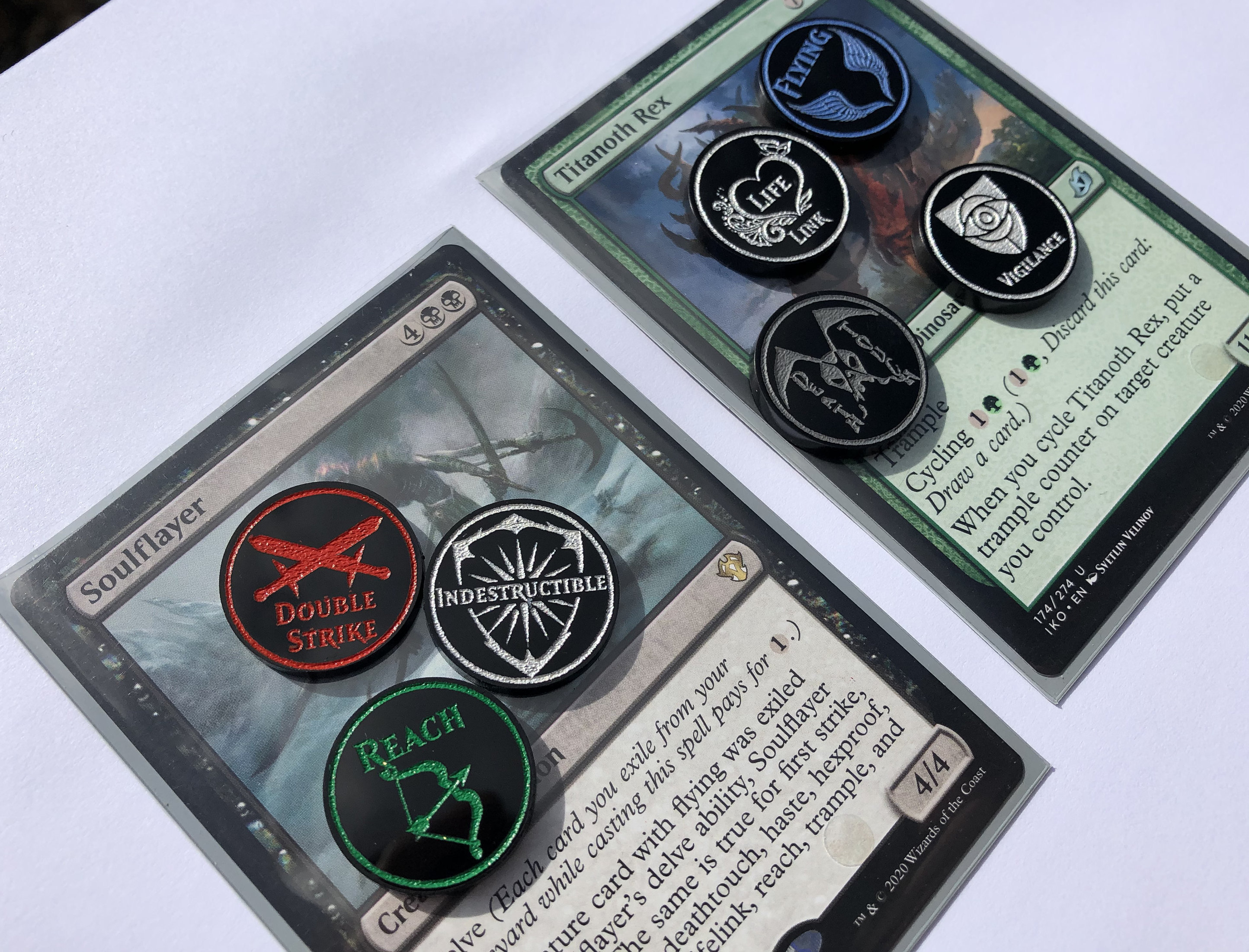 MTG Fan Made Commander Ability Counters Black Acrylic Single - Etsy UK