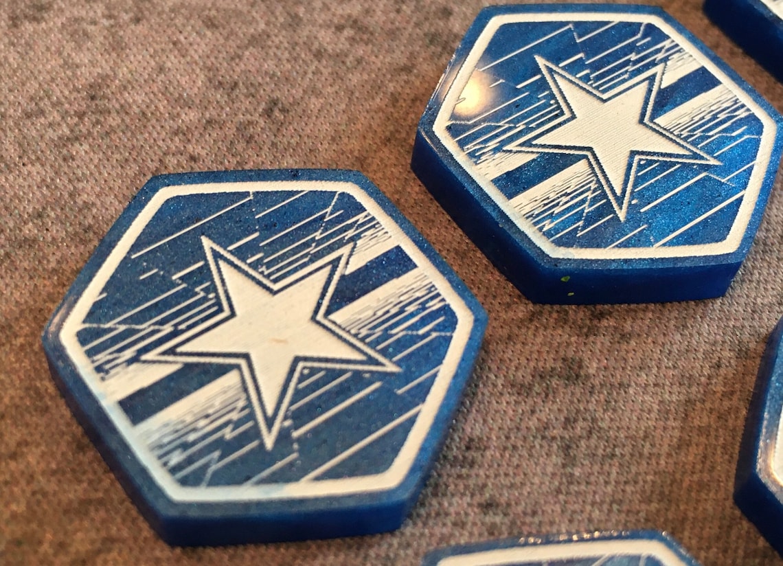 Unofficial ISS Vanguard Command Tokens, Double Sided, Fan Made. Set of ...