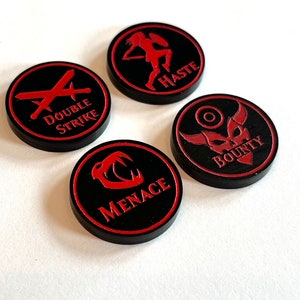 MTG Fan Made Commander Ability Counters Black Acrylic Single - Etsy