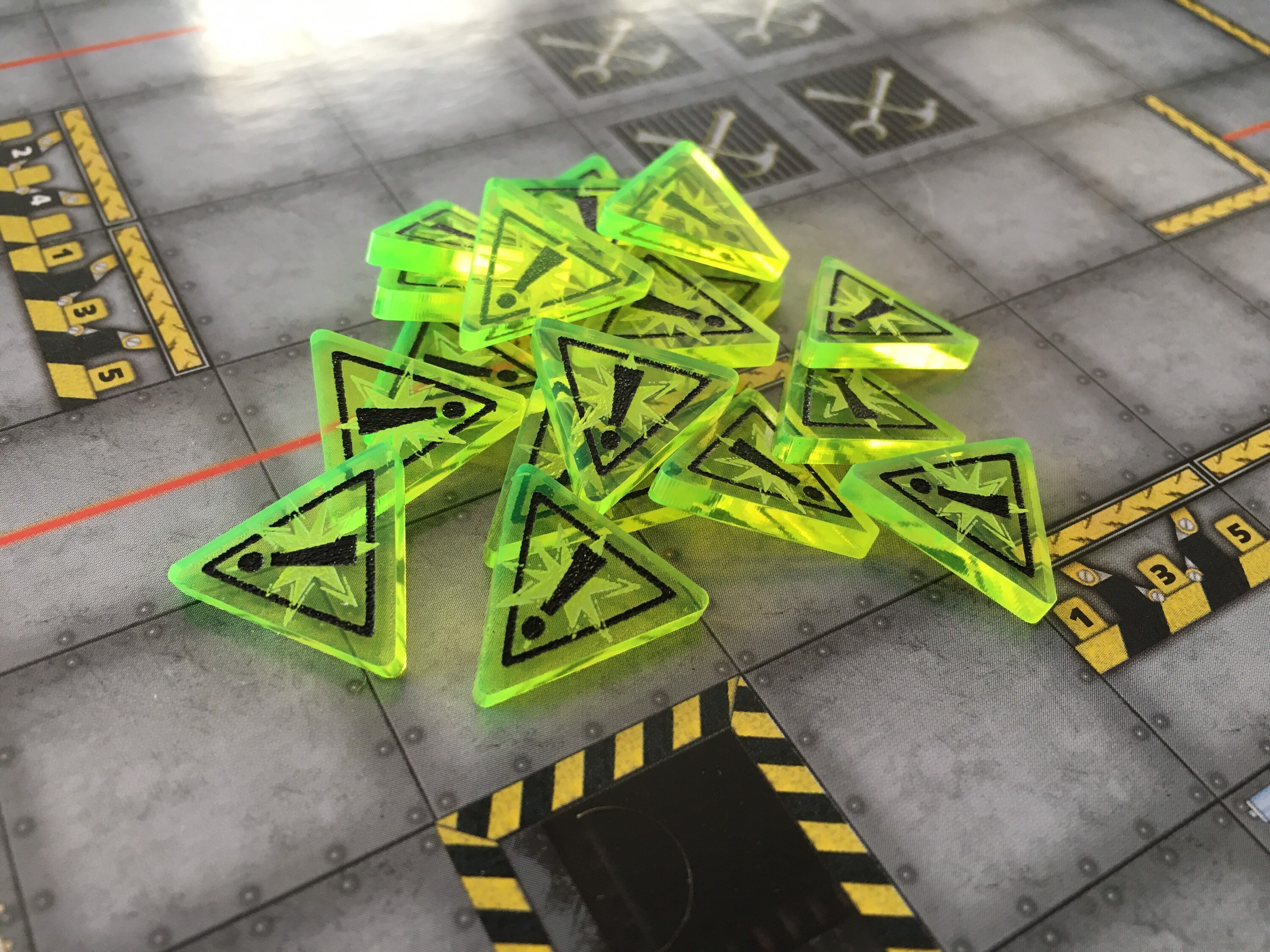 Robo Rally Damage Tokens Fan Made Transparent Flourescent - Etsy