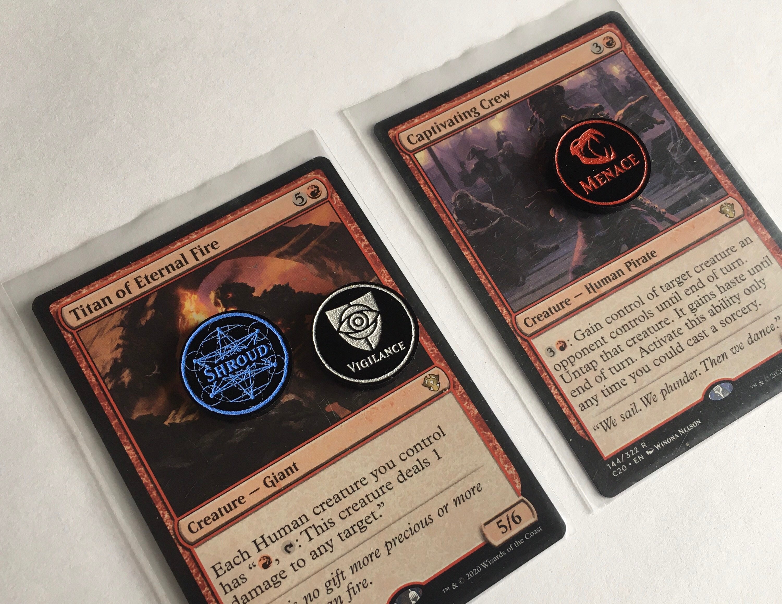 MTG Fan Made Commander Ability Counters Black Acrylic Single - Etsy UK