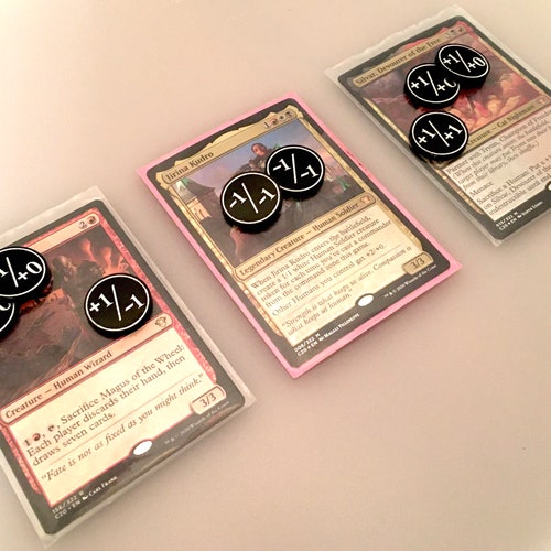MTG Fan Made Commander Ability Counters Black Acrylic Single - Etsy