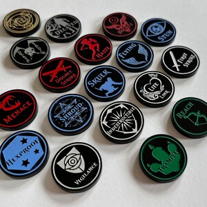 MTG Fan Made Commander Ability Counters Black Acrylic Single - Etsy