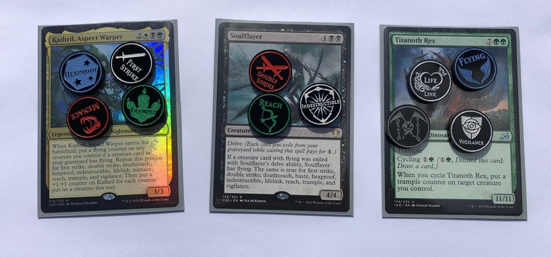 MTG Fan Made Commander Ability Counters Black Acrylic Single - Etsy