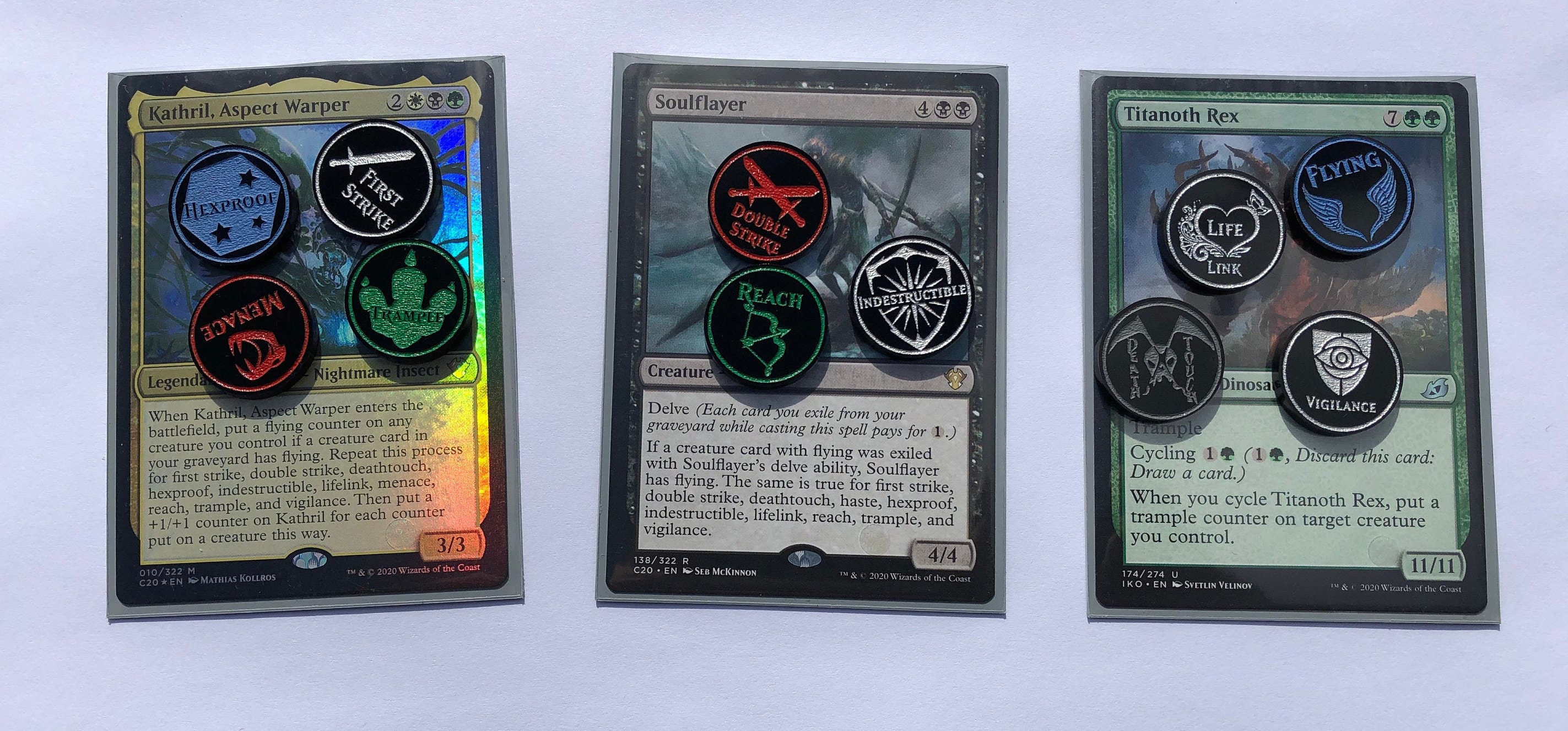 MTG Fan Made Commander Ability Counters Black Acrylic Single - Etsy UK