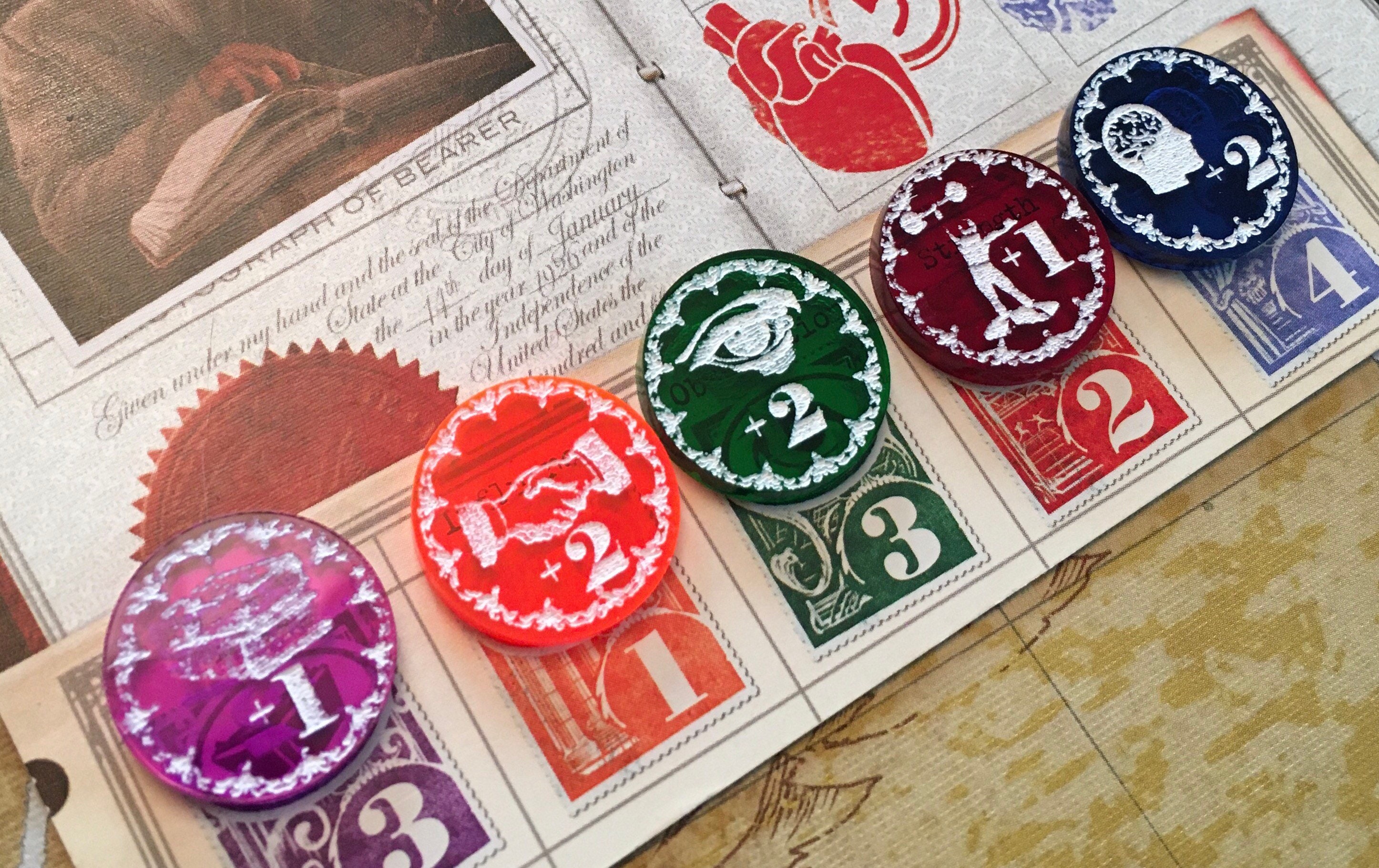 Eldritch Horror, Arkham, Positive Skills Tokens, Fan Made, Dual Sided ...
