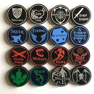 MTG Fan Made Commander Ability Counters Black Acrylic Single - Etsy