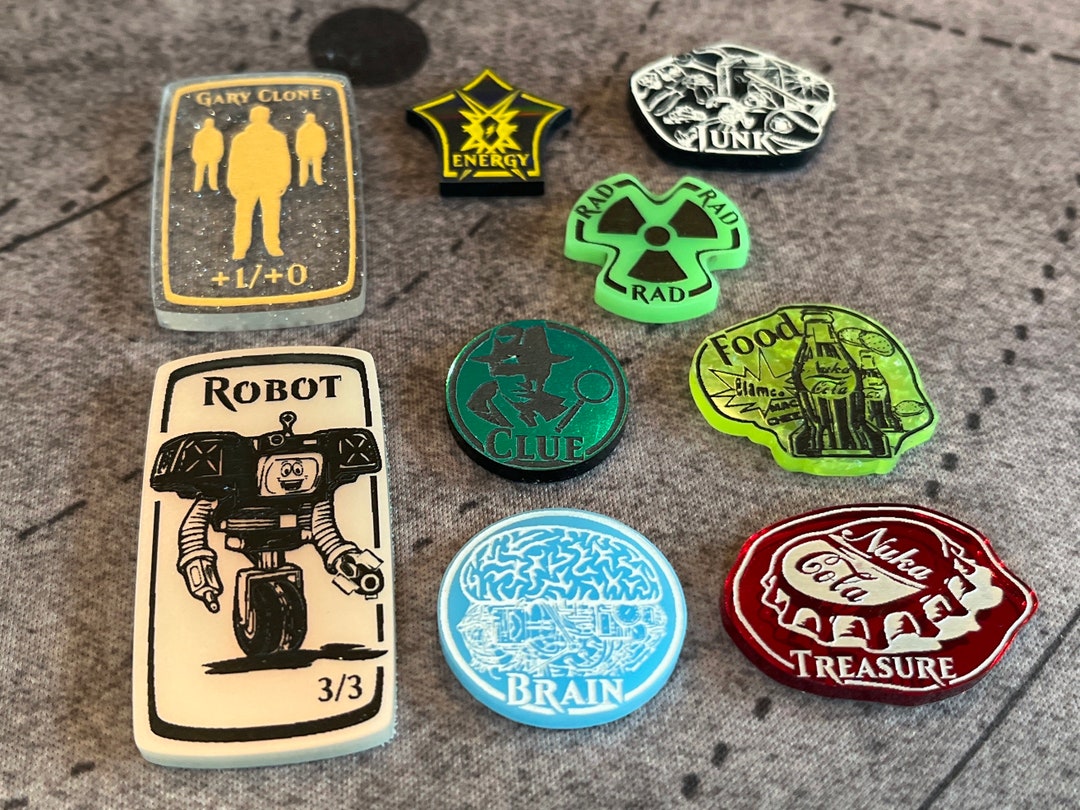 MTG, Fallout Inspired, Fan Made Ability Counter Tokens- Single Sided - Etsy