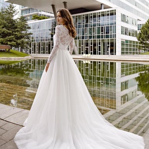 Romantic Wedding Dress Lace Wedding Dress Floral Lace Dress - Etsy