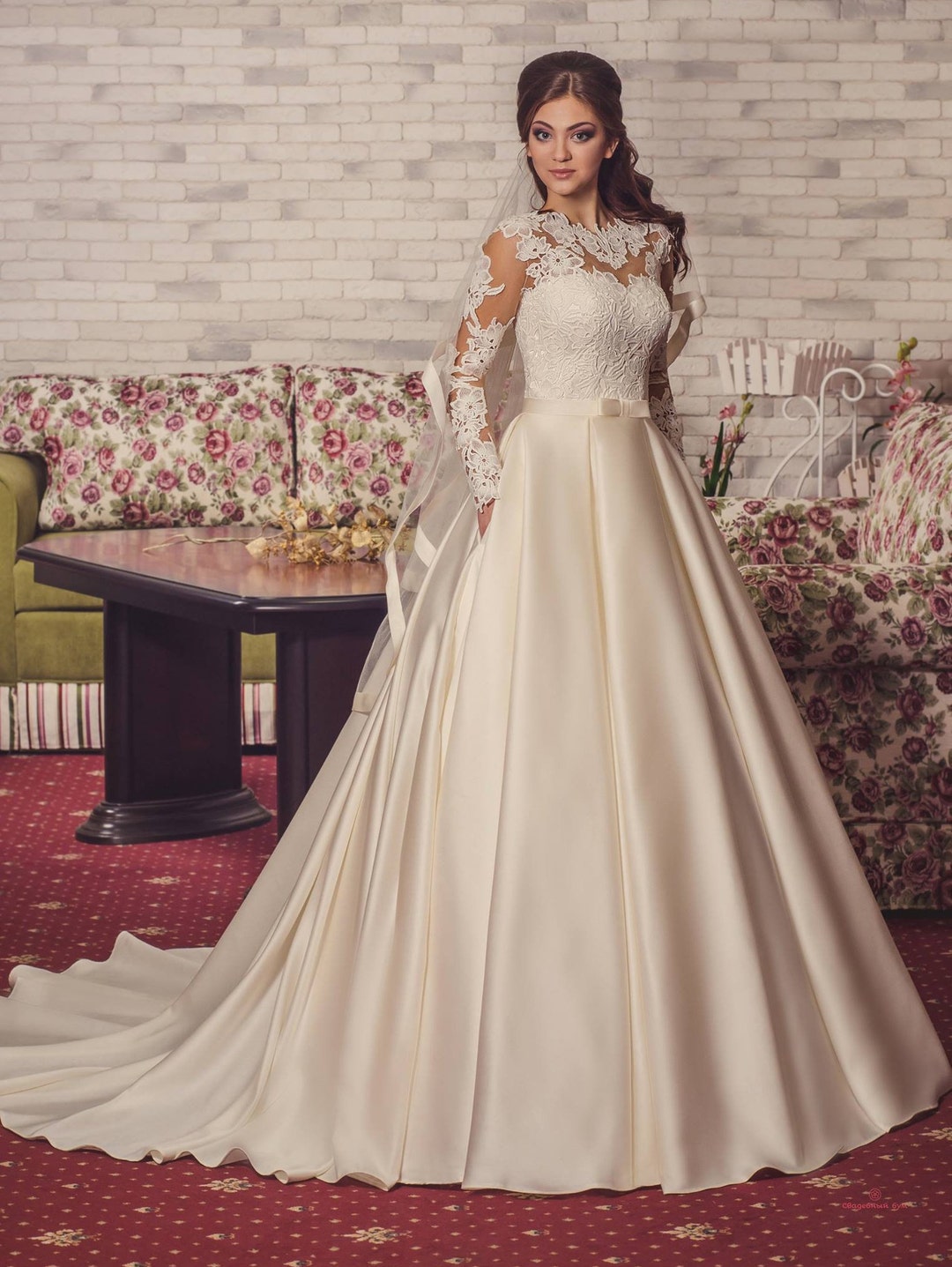 Elegant Wedding Dress Bridal Gown Fit and Flare Dress - Etsy