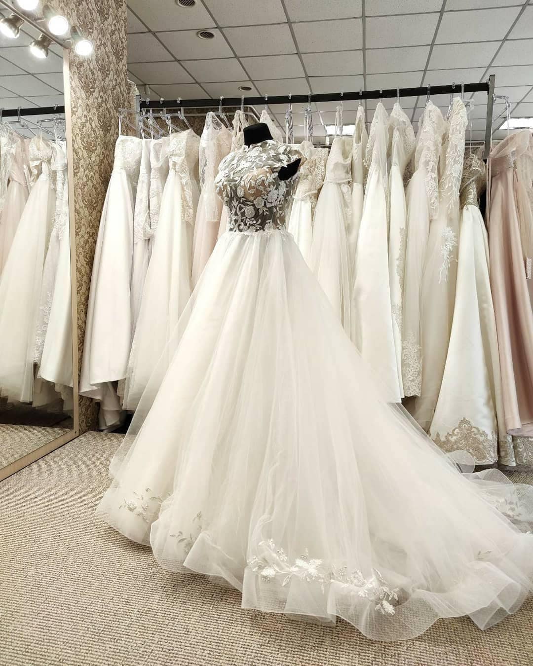 Lace Wedding Dresses Long Train, Royal Wedding Dress, Custom Wedding ...